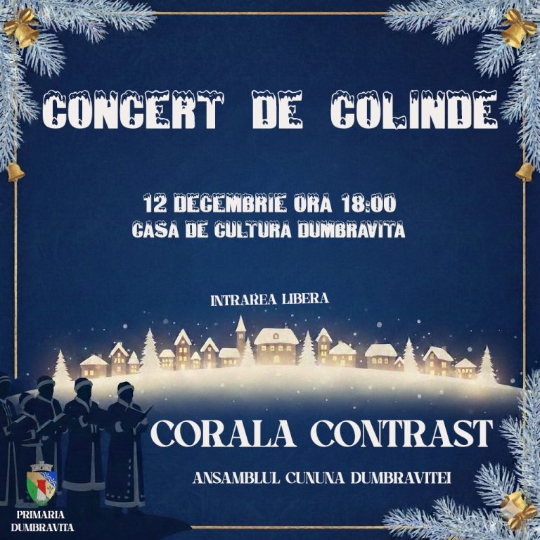 Concert extraordinar de colinde la Casa de Cultură în 12 decembrie ...
